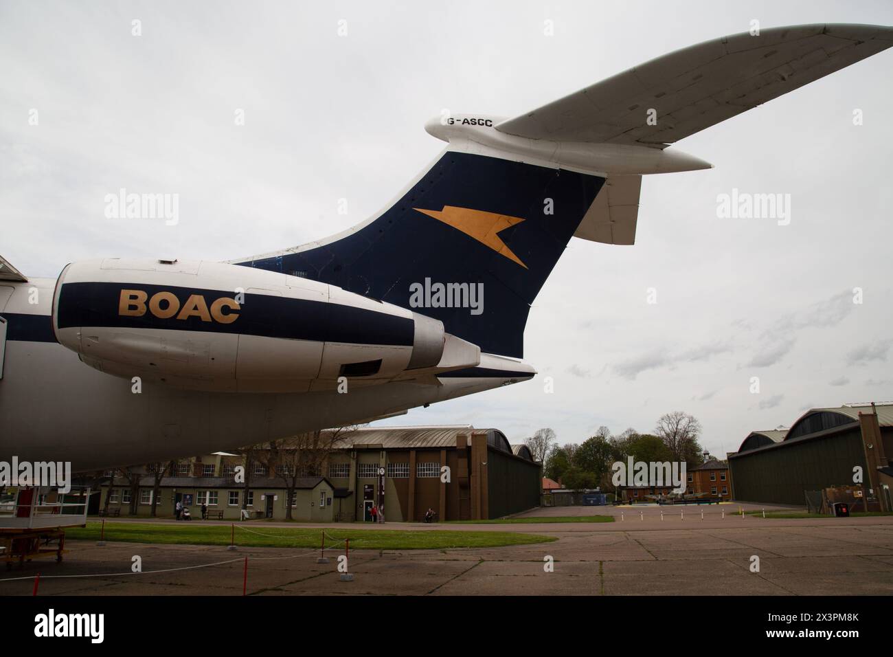 T-tail of a British Aircraft Corporation Super VC10, British mid-sized ...