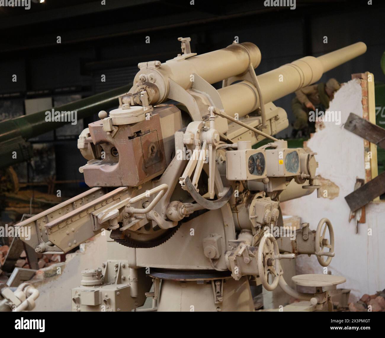 German 8.8cm Flak 37 anti tank gun in WW II Desert Diorama. IWM ...