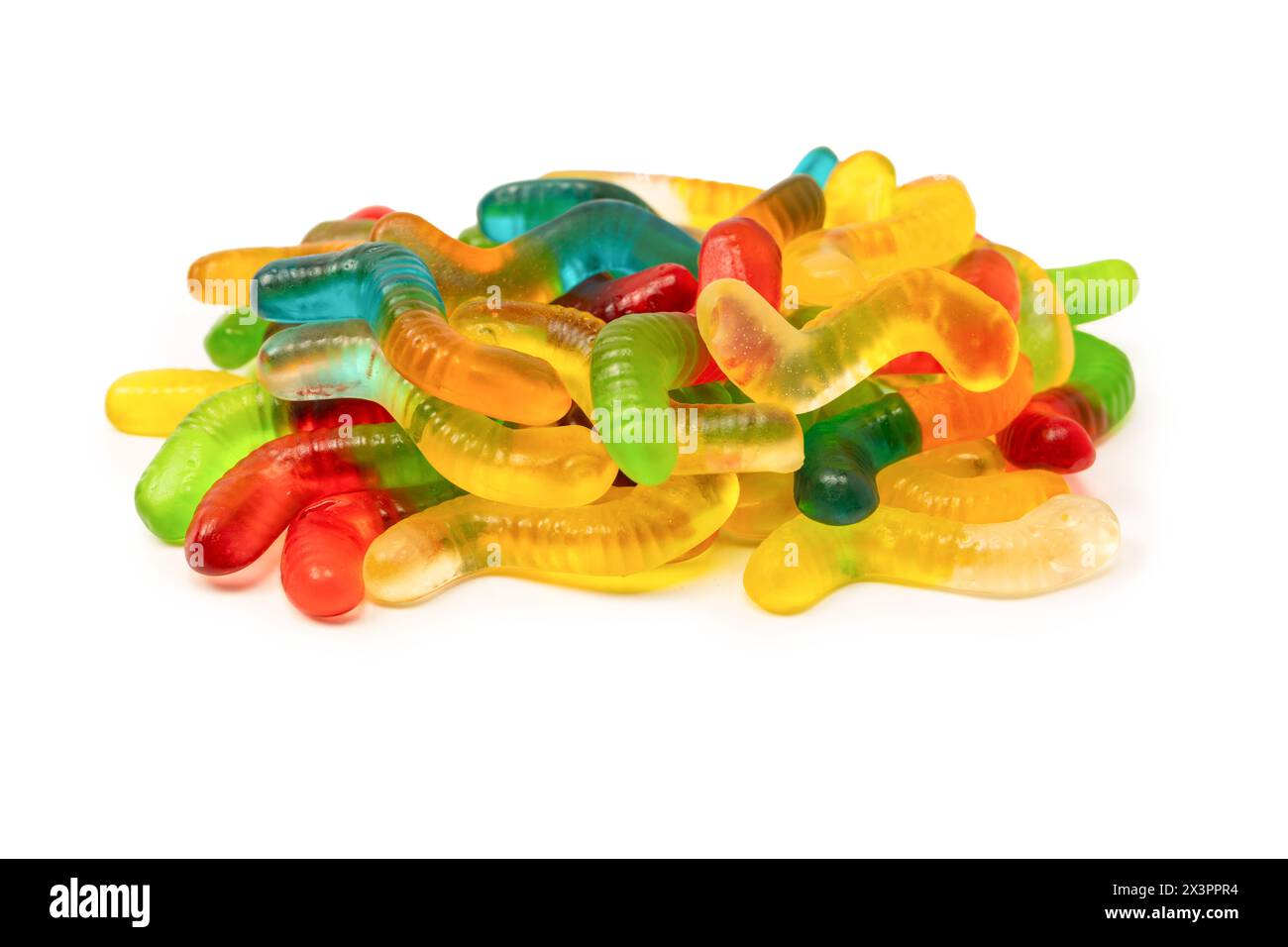 Juicy colorful jelly sweets isolated on white. Gummy candies. Jelly ...