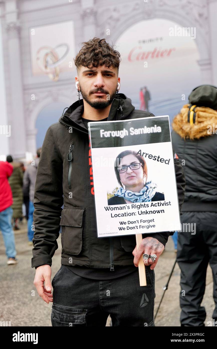 London, UK. 27 APR 2024. Protests were held in London in support of the ...