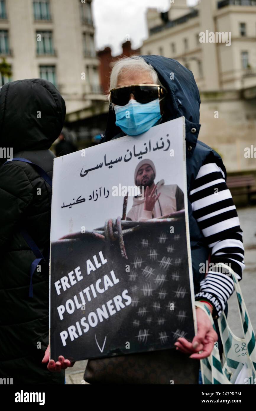 London, UK. 27 APR 2024. Protests were held in London in support of the ...