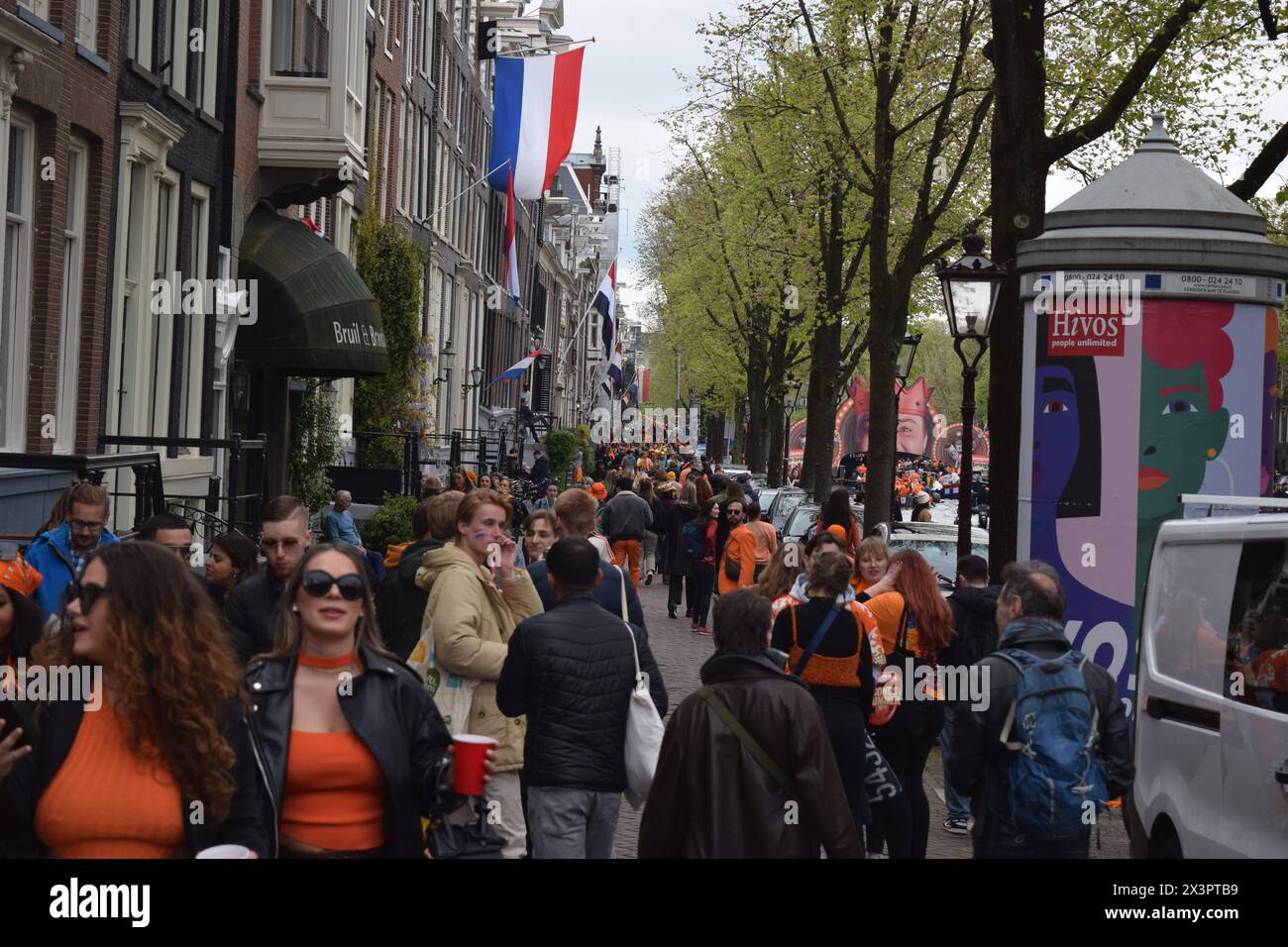 Amsterdam, Netherlands. 27th Apr, 2024. Revelers attend King's Day ...