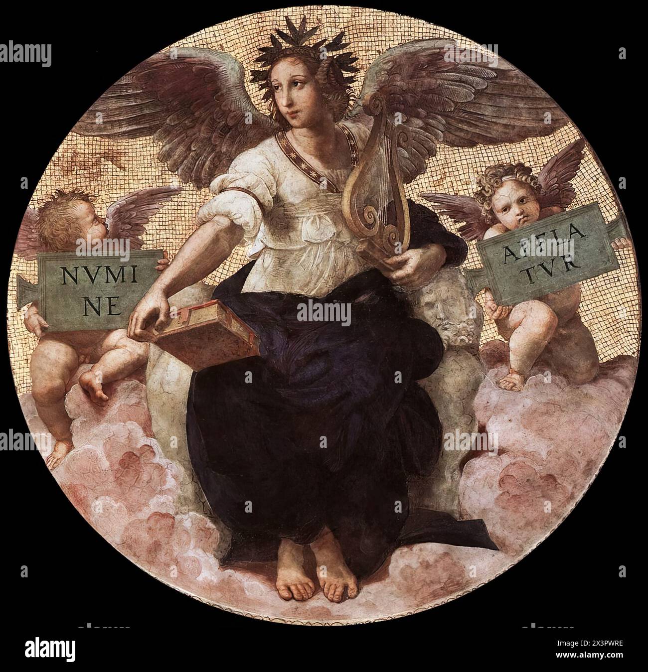 RAFFAELLO Sanzio (b. 1483, Urbino, d. 1520, Roma) Poetry (ceiling tondo ...