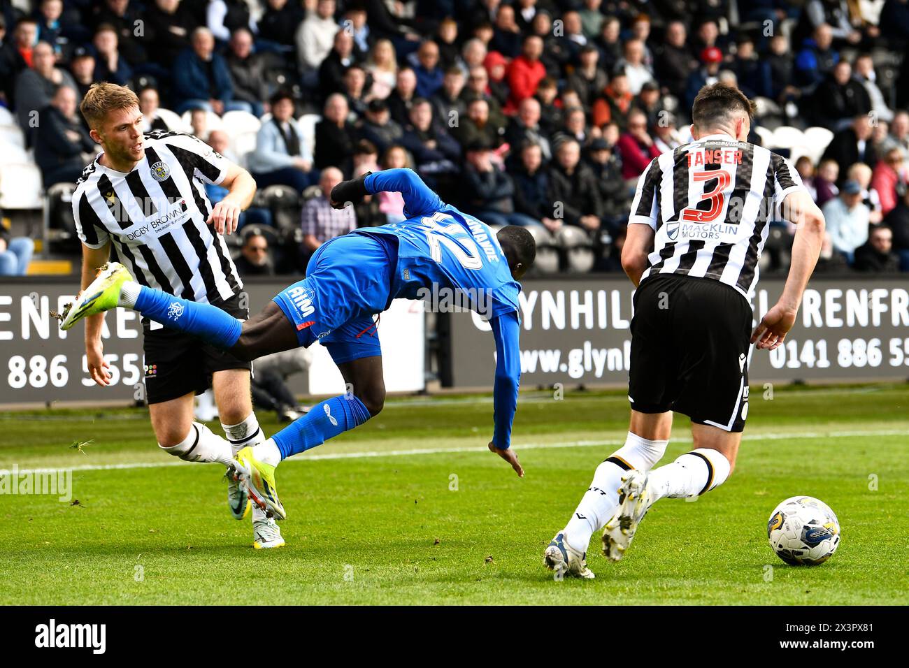 Marcus Fraser and Mohamed Diomande during the cinch Premiership match ...