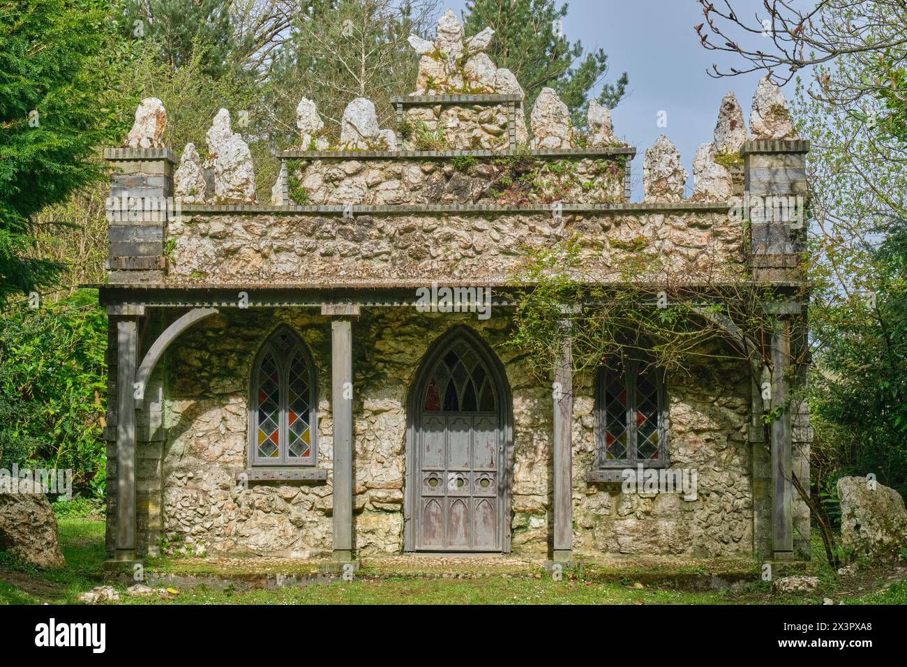 Shell House Grotto at Cilwendeg, Boncath, Pembrokeshire, Wales Stock ...