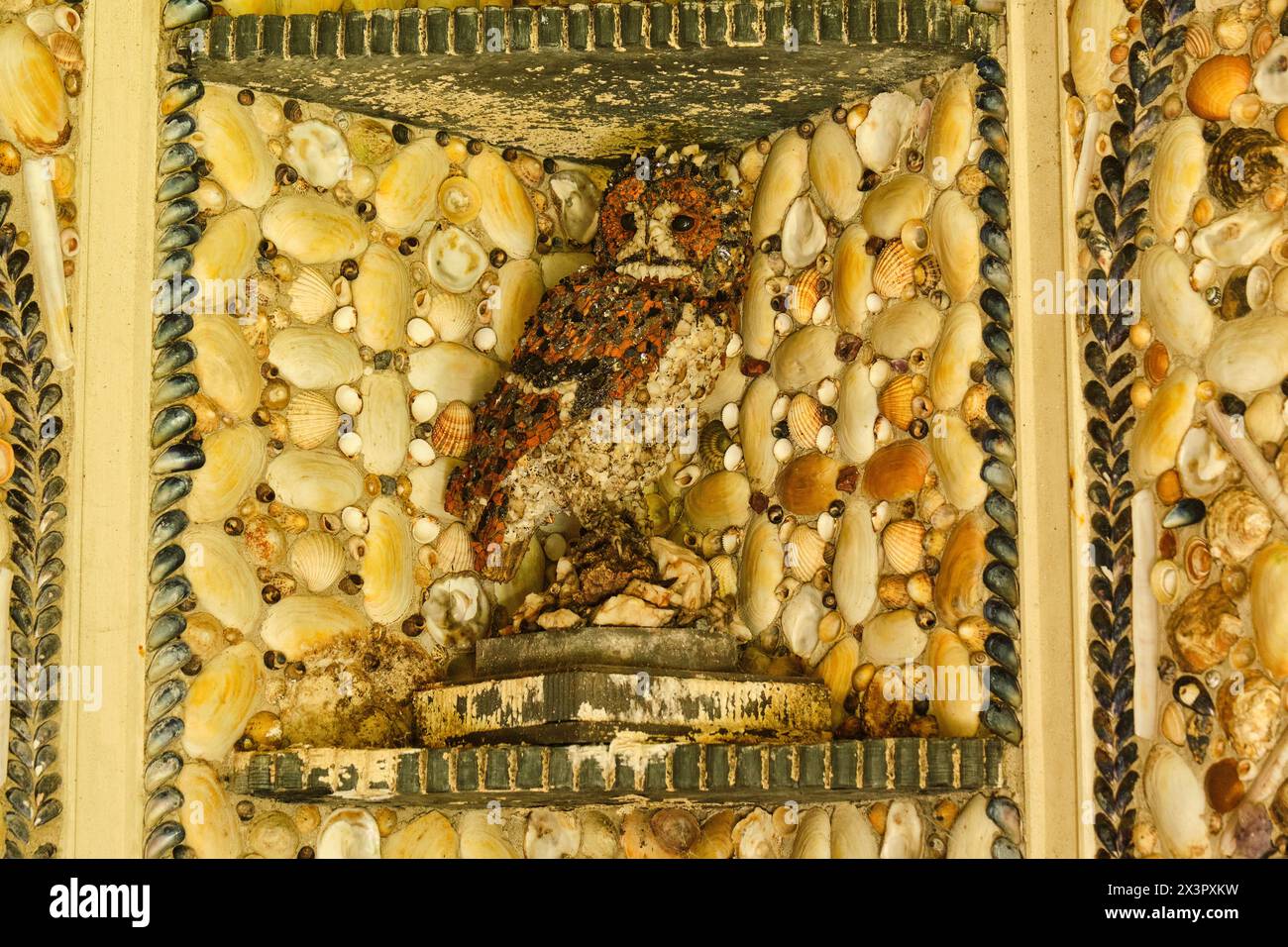 INterior of the Shell House Grotto at Cilwendeg, Boncath, Pembrokeshire ...