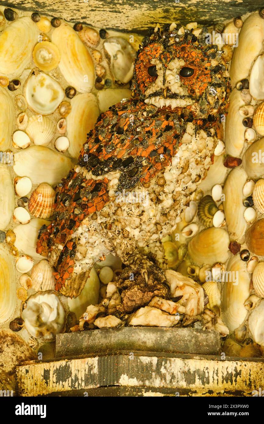 INterior of the Shell House Grotto at Cilwendeg, Boncath, Pembrokeshire ...