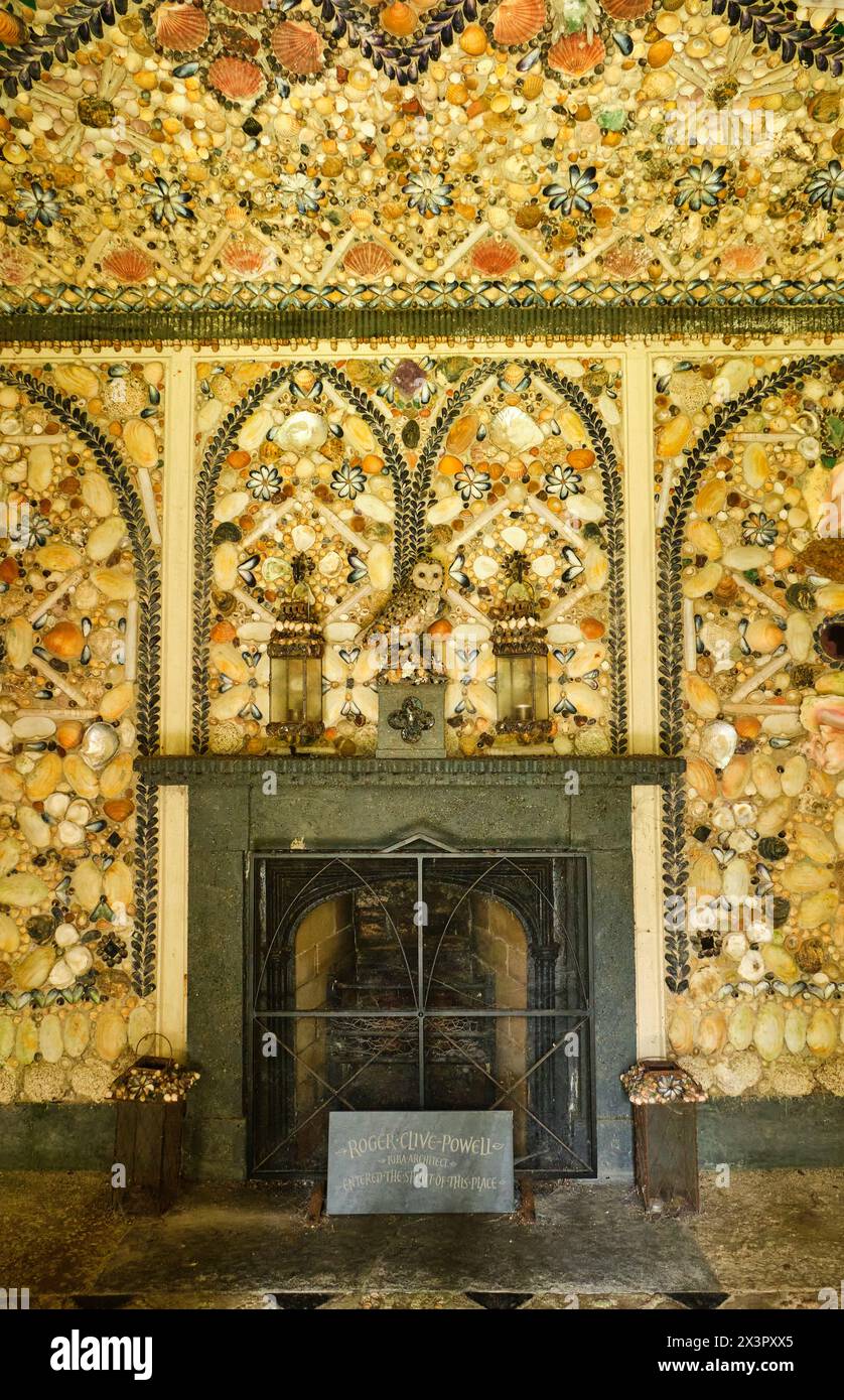 Interior of the Shell House Grotto at Cilwendeg, Boncath, Pembrokeshire ...