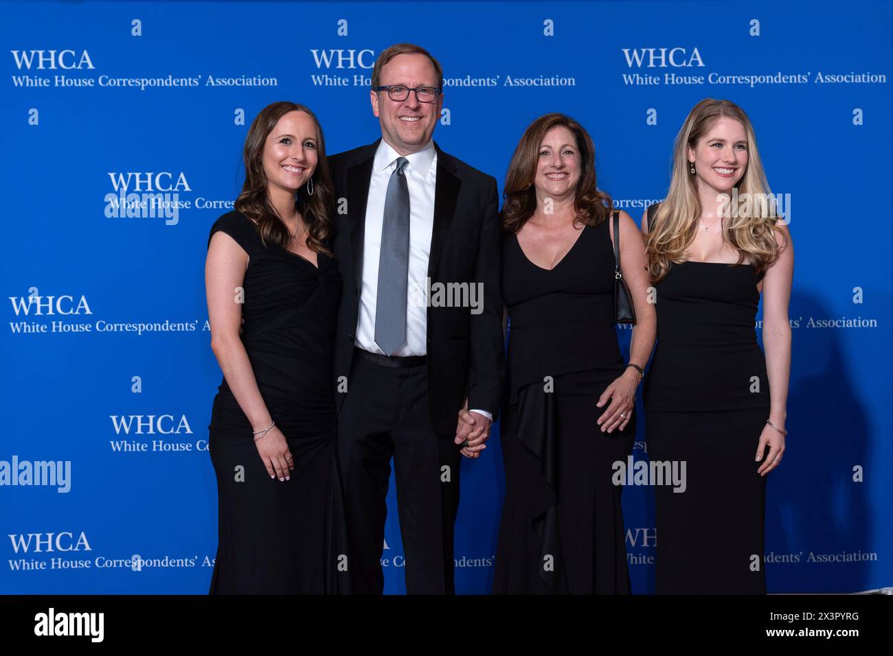 ABC News chief Washington correspondent Jonathan Karl with his family Anna Karl, from left, wife ...