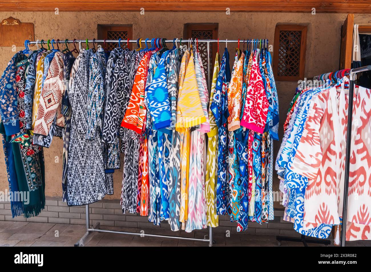 traditional Arabic dresses and female clothes with a bright colorful ...