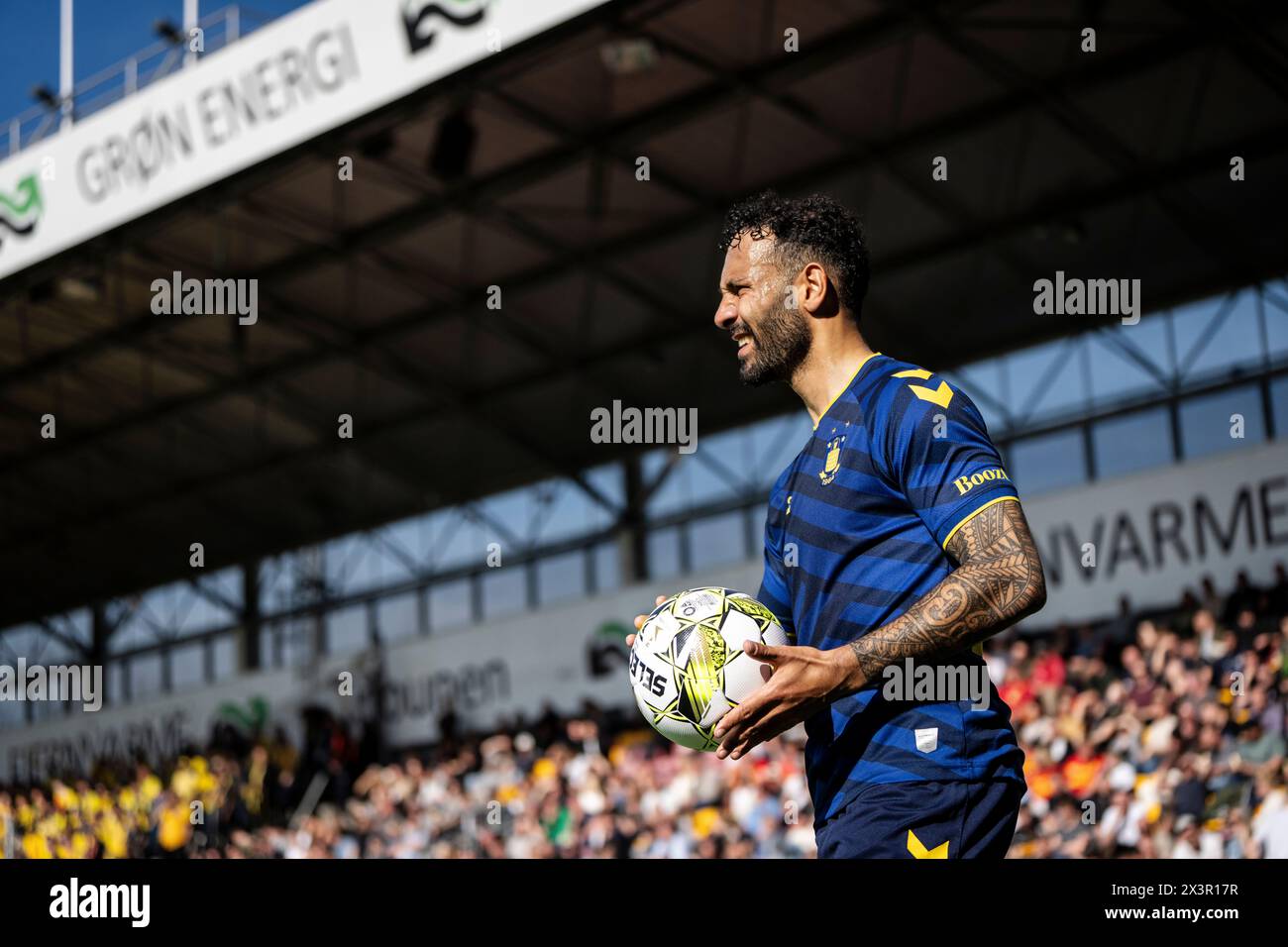 Denmark. 28th Apr, 2024. Broendby's Sean Klaiber during the 3F ...