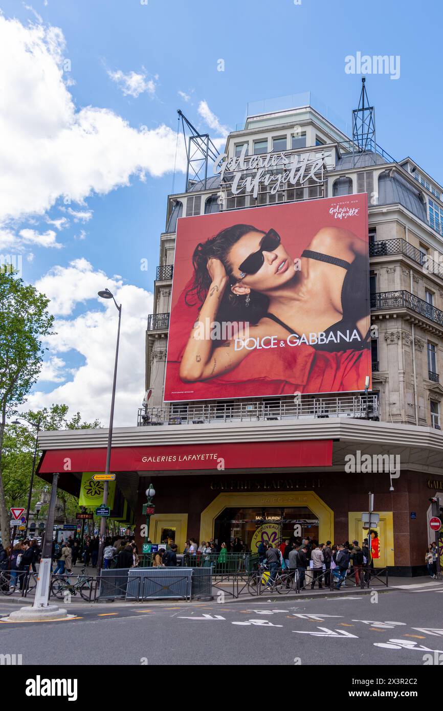 Dolce and Gabbana advertising billboard covering the facade of the ...