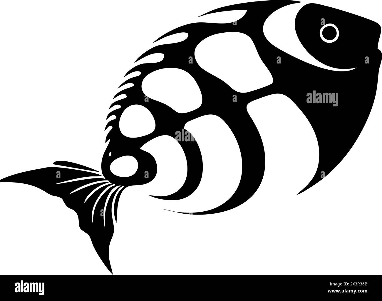 Black white graphic tropical Cut Out Stock Images & Pictures - Alamy