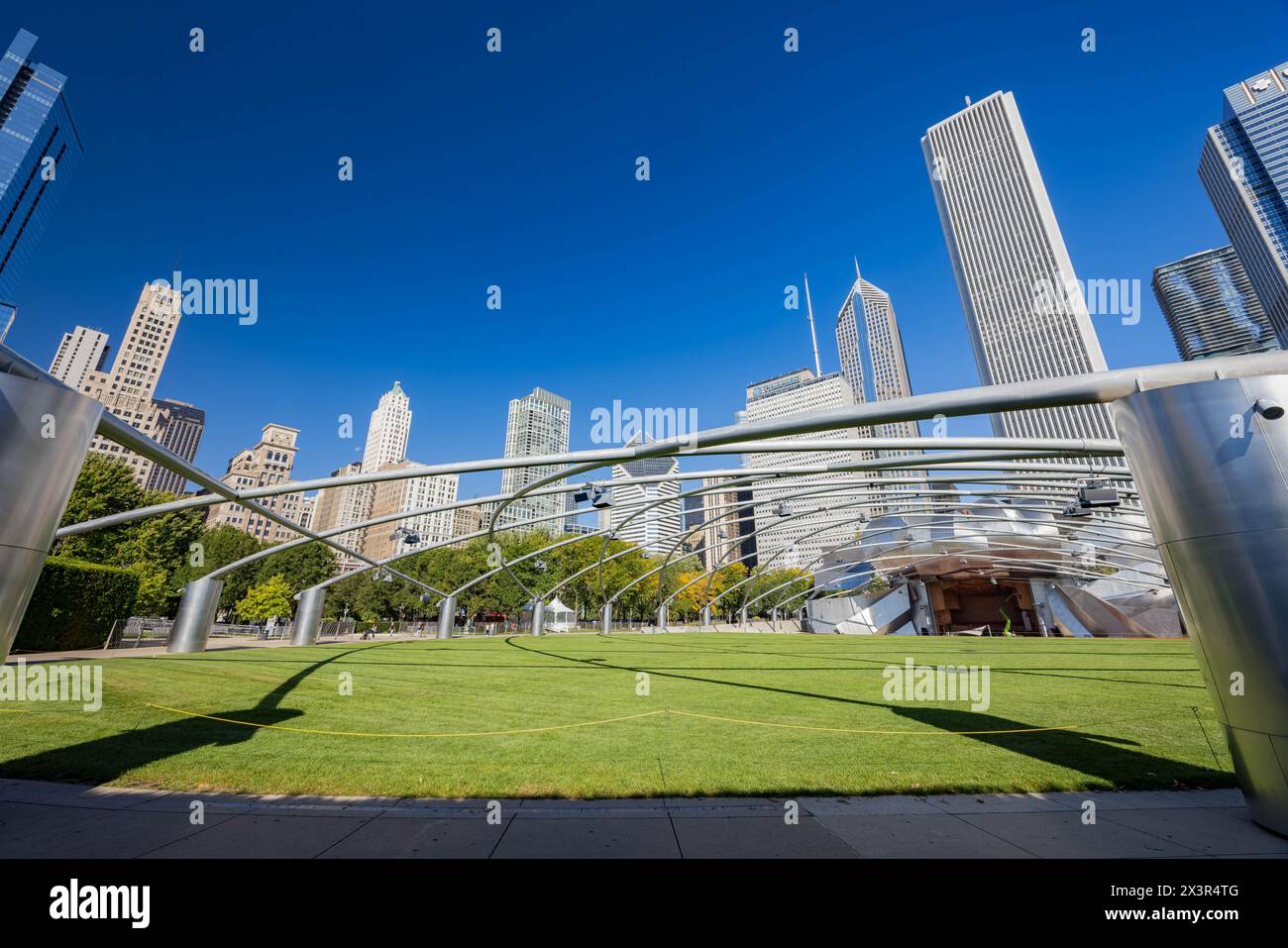 Chicago, OCT 3 2023 - Sunny view of the Jay Pritzker Pavilion at Millennium Park Stock Photo - Alamy