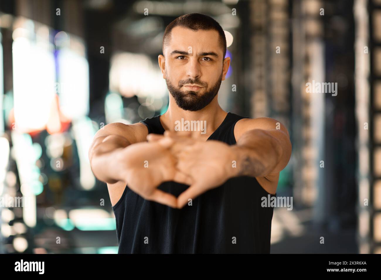 Bodybuilder in black tank top hi-res stock photography and images - Alamy