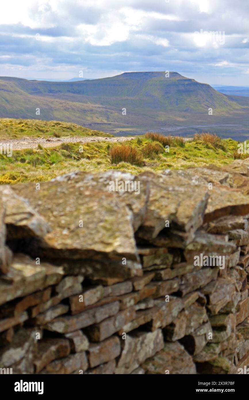 Views of ingleborough from energised Stock Photo - Alamy