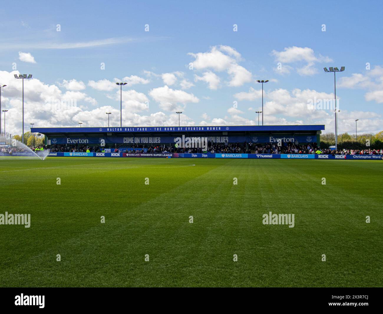Walton Hall Park Stadium, UK. 28th Apr, 2024. Stadium shot during the ...