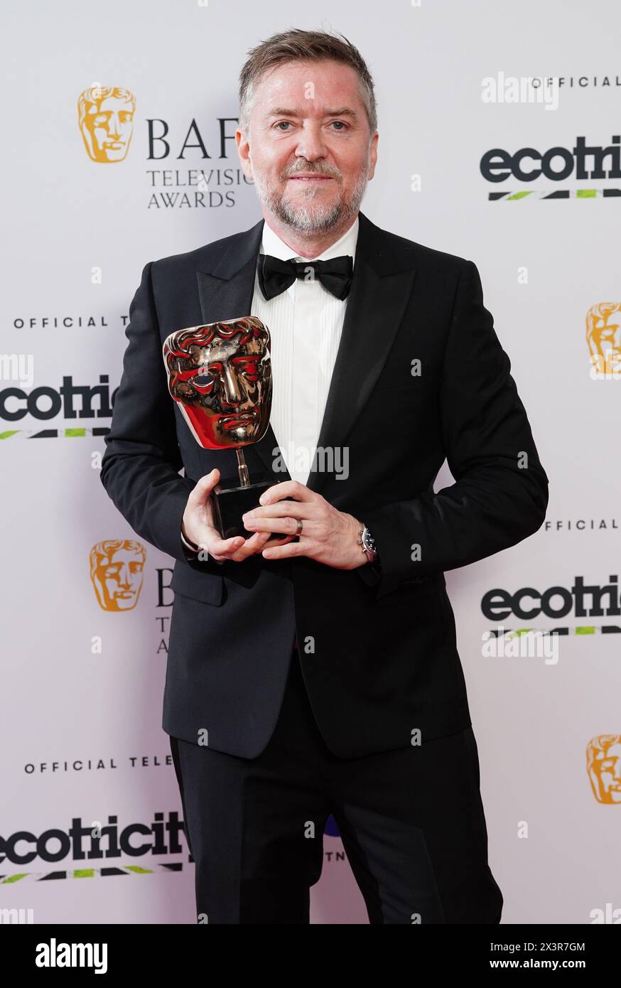 Atli Orvarsson holds his award for Original Music (fiction) at the Bafta Television Craft Awards ...
