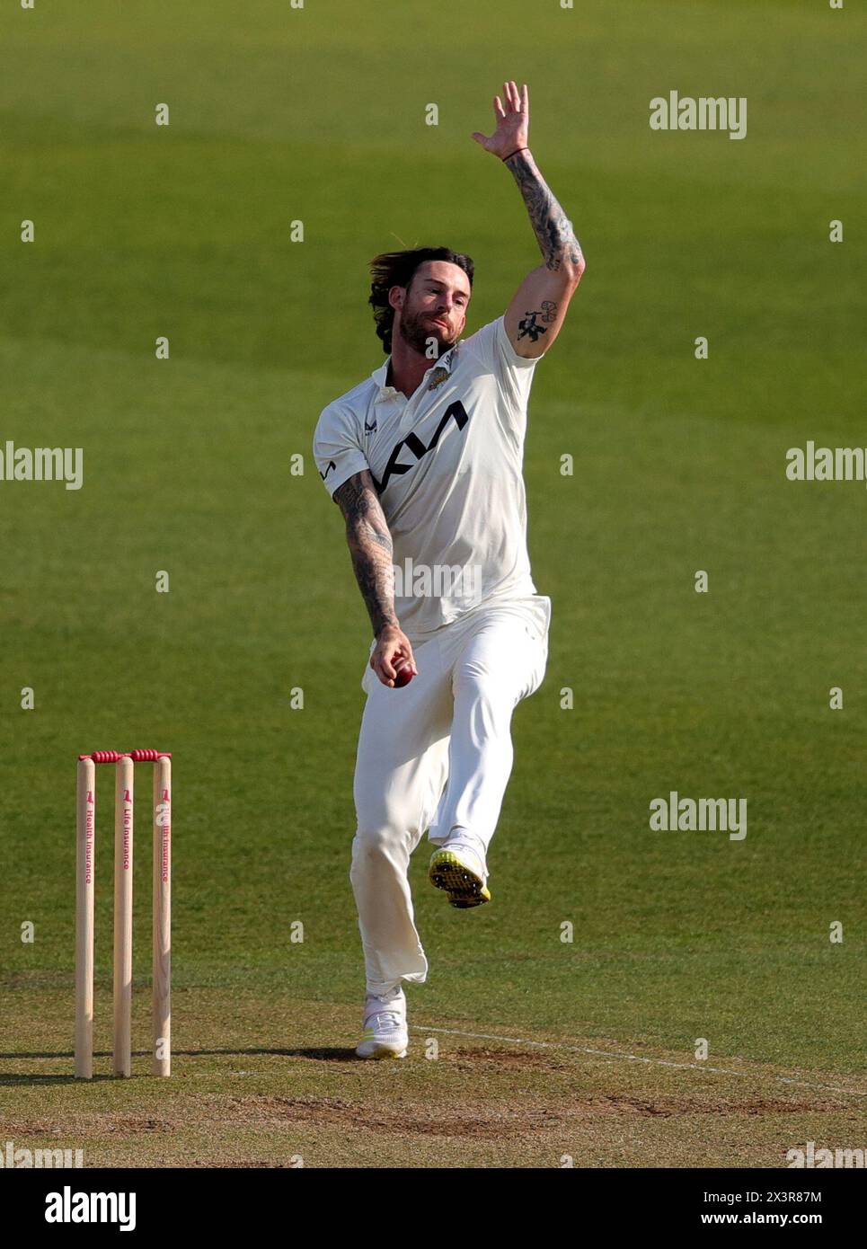 London, England, 28th April 2024. Surrey’s Jordan Clark during the ...