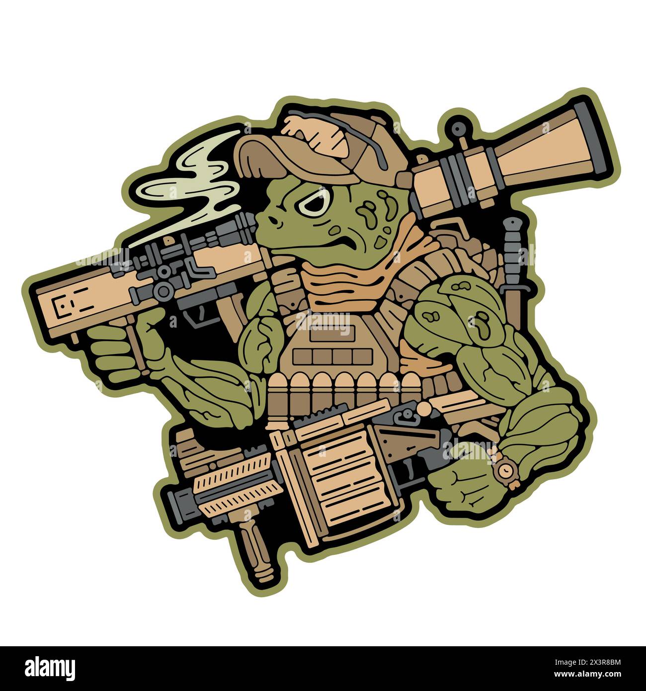 Military frog Stock Vector Images - Alamy