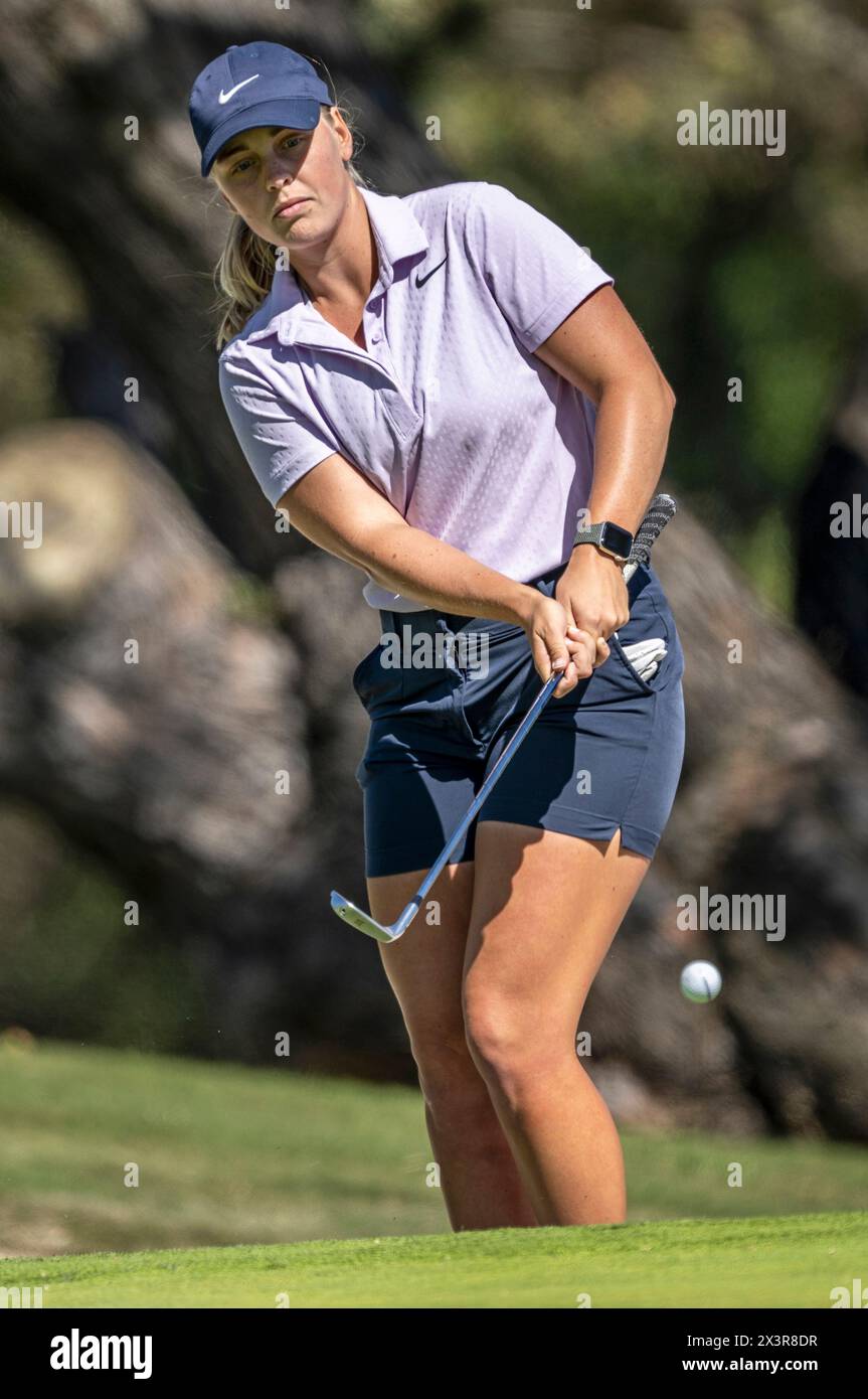 Los Angeles, California, USA. 27th Apr, 2024. MAJA STARK chips onto the ...