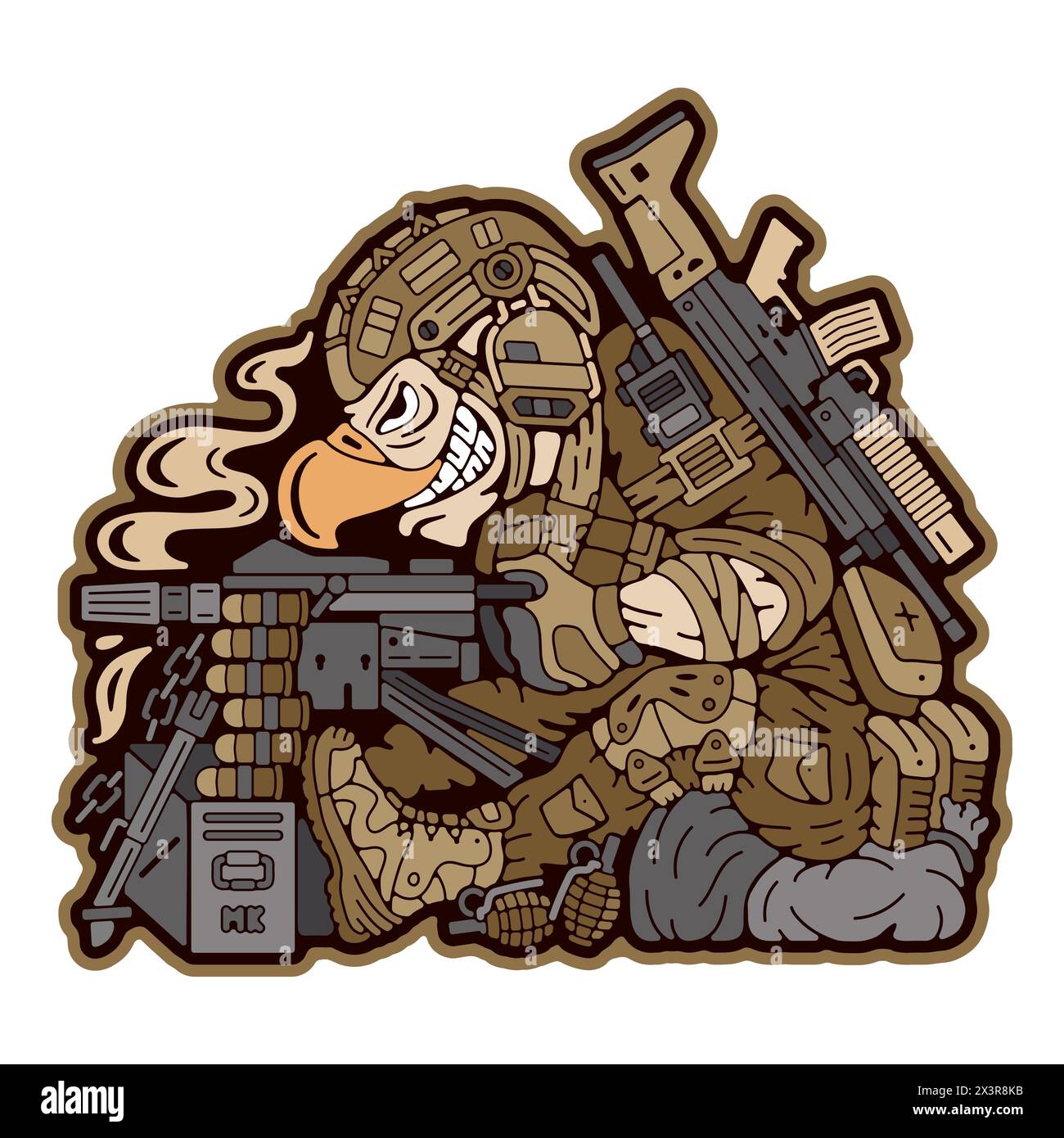 Military patch. Army badges on clothes. Military Eagle. Bald eagle ...