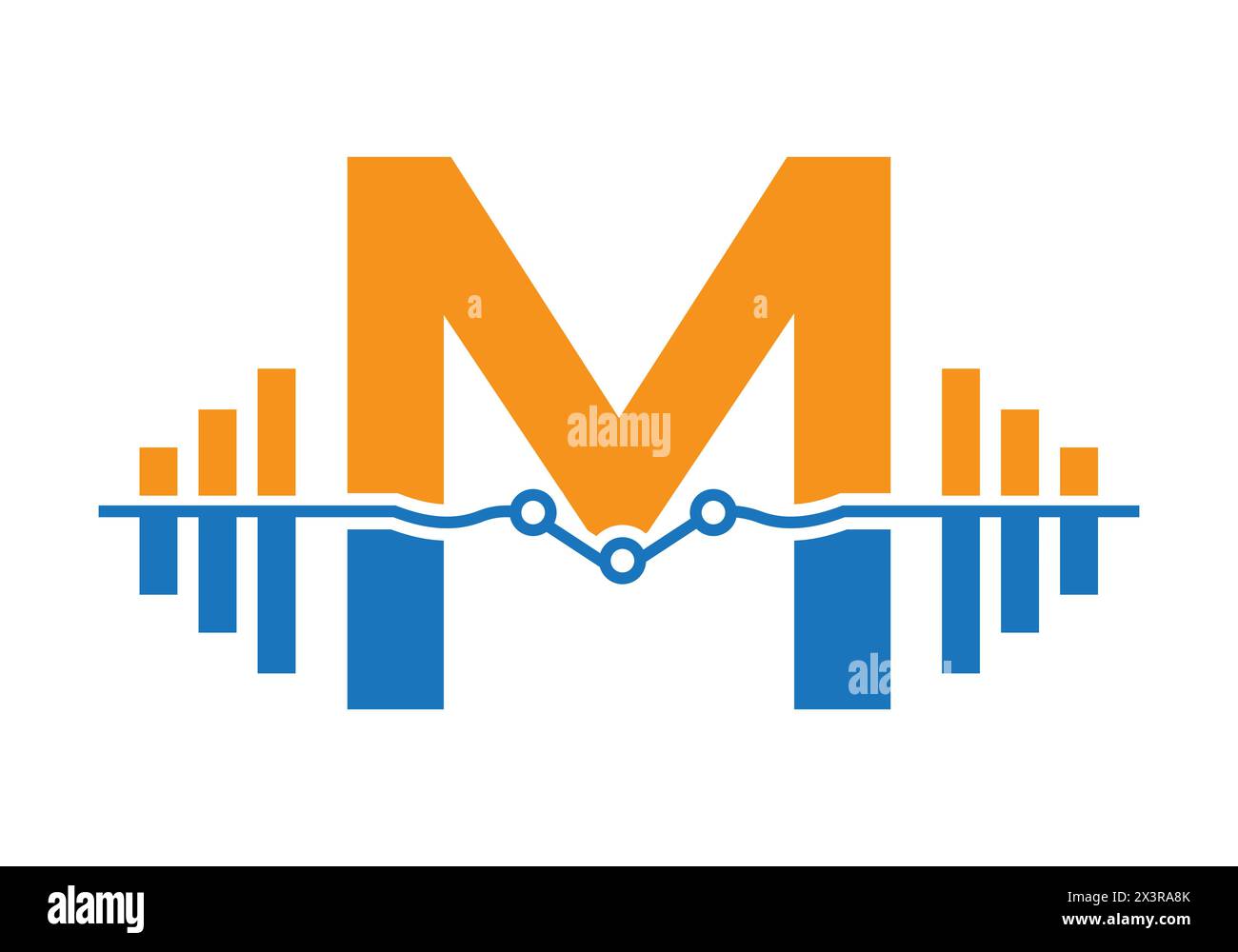 Initial Letter M Fitness Logo Concept With Dumbbell Icon. Gym Symbol ...