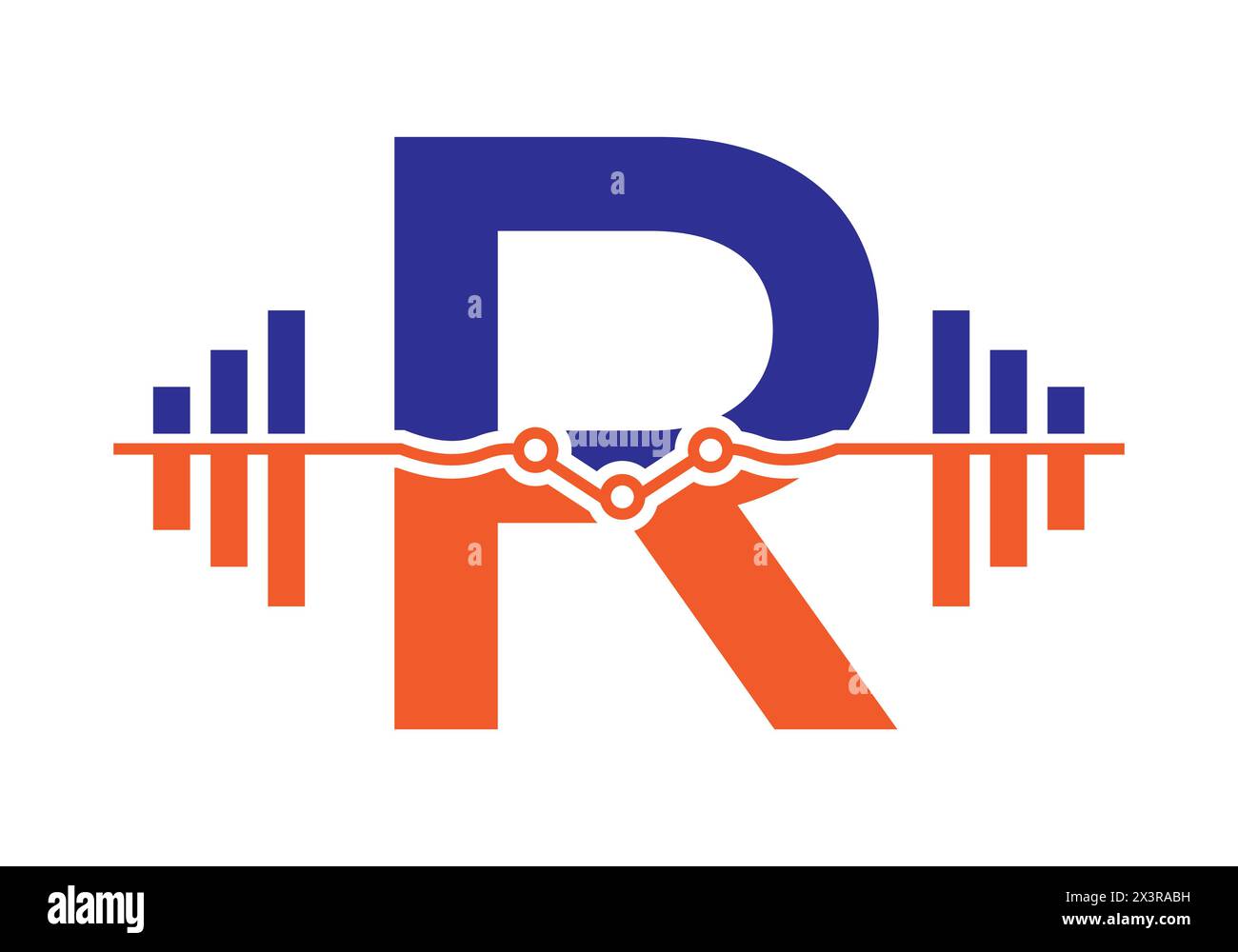 Initial Letter R Fitness Logo Concept With Dumbbell Icon. Gym Symbol ...