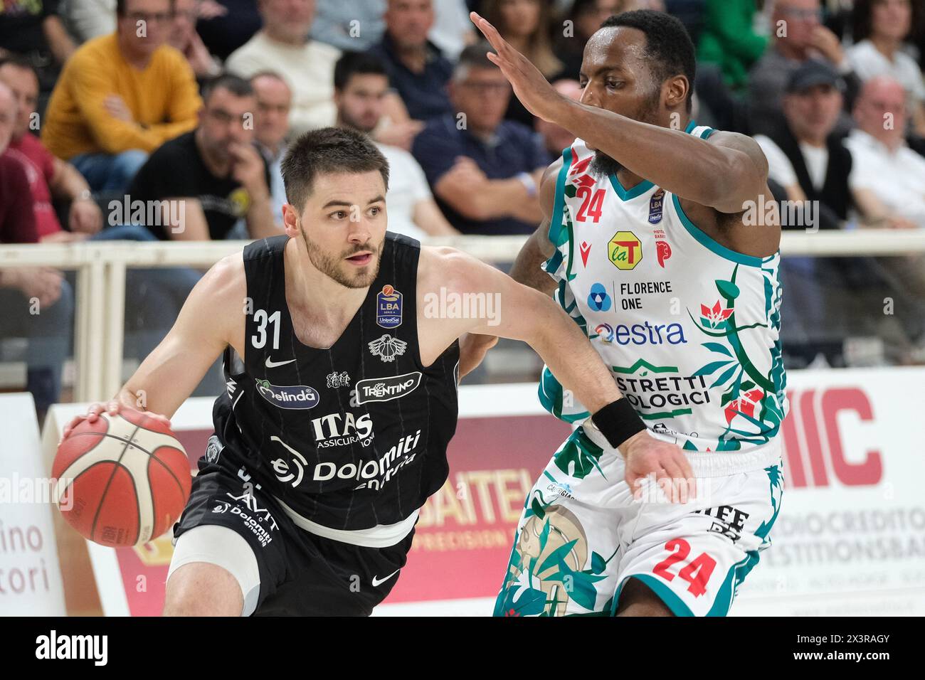 Trento, Italy. 28th Apr, 2024. Matt Mooney of Dolomiti Trentino Energia ...