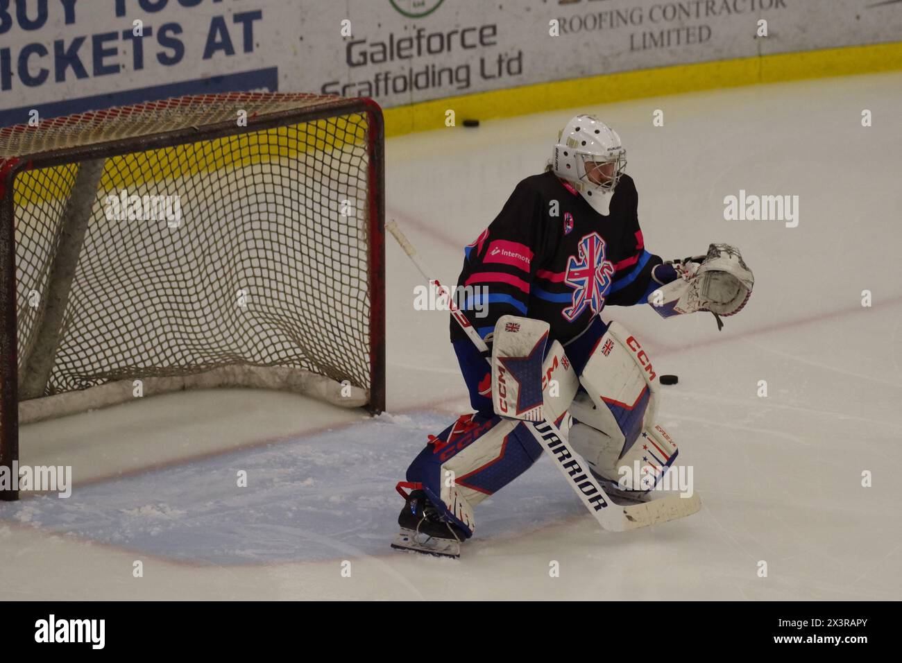 Leeds, 26 April 2024. Lucas Brine during warm up for Great Britain ...