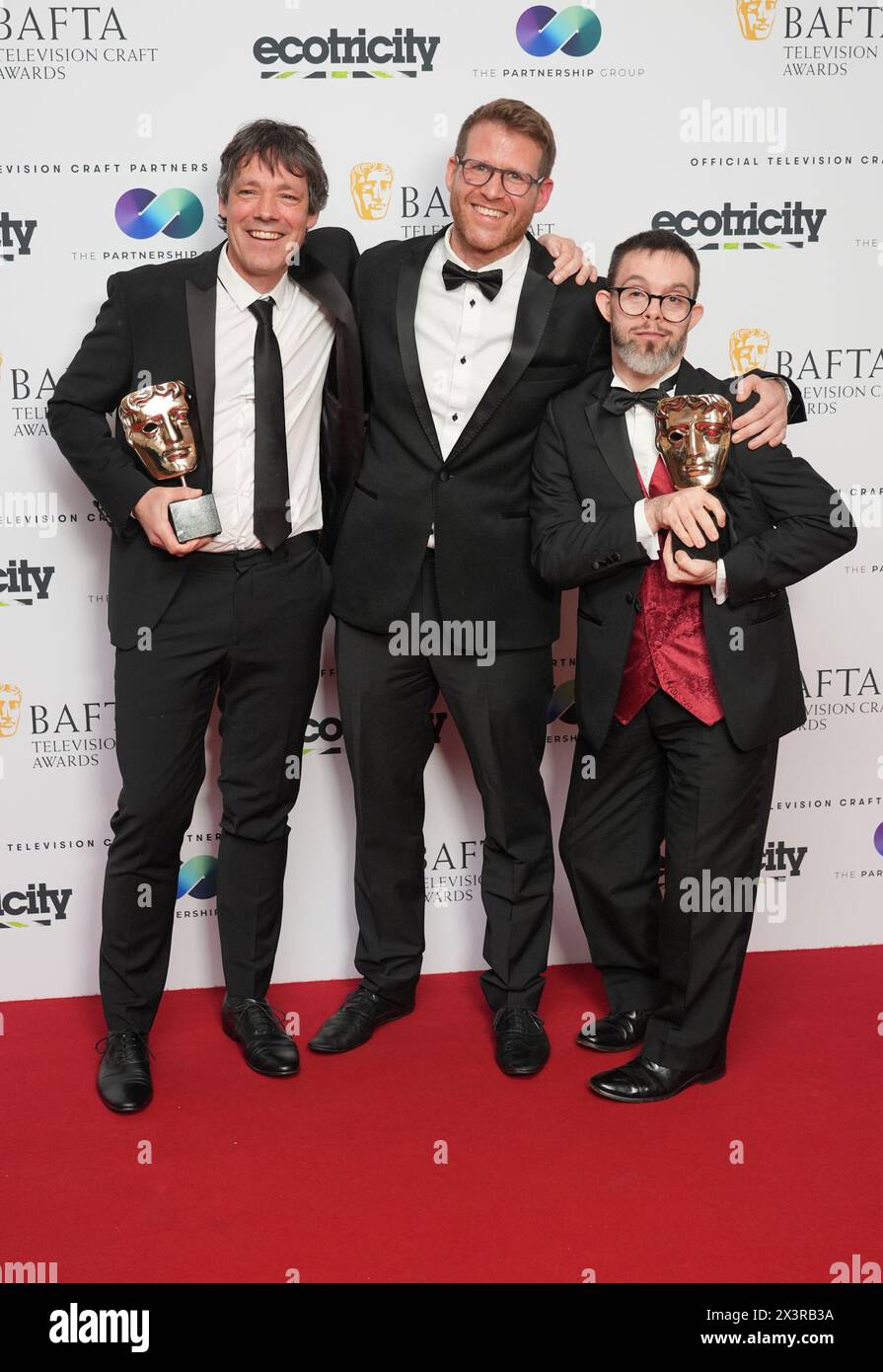 (left to right) Peter Beard, Bruce Fletcher and Otto Baxter with the ...
