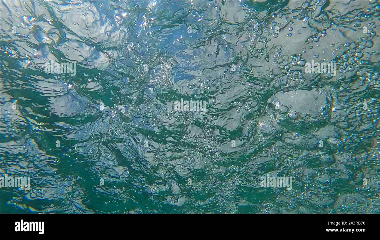 Underwater view on the churning water surface Stock Photo - Alamy