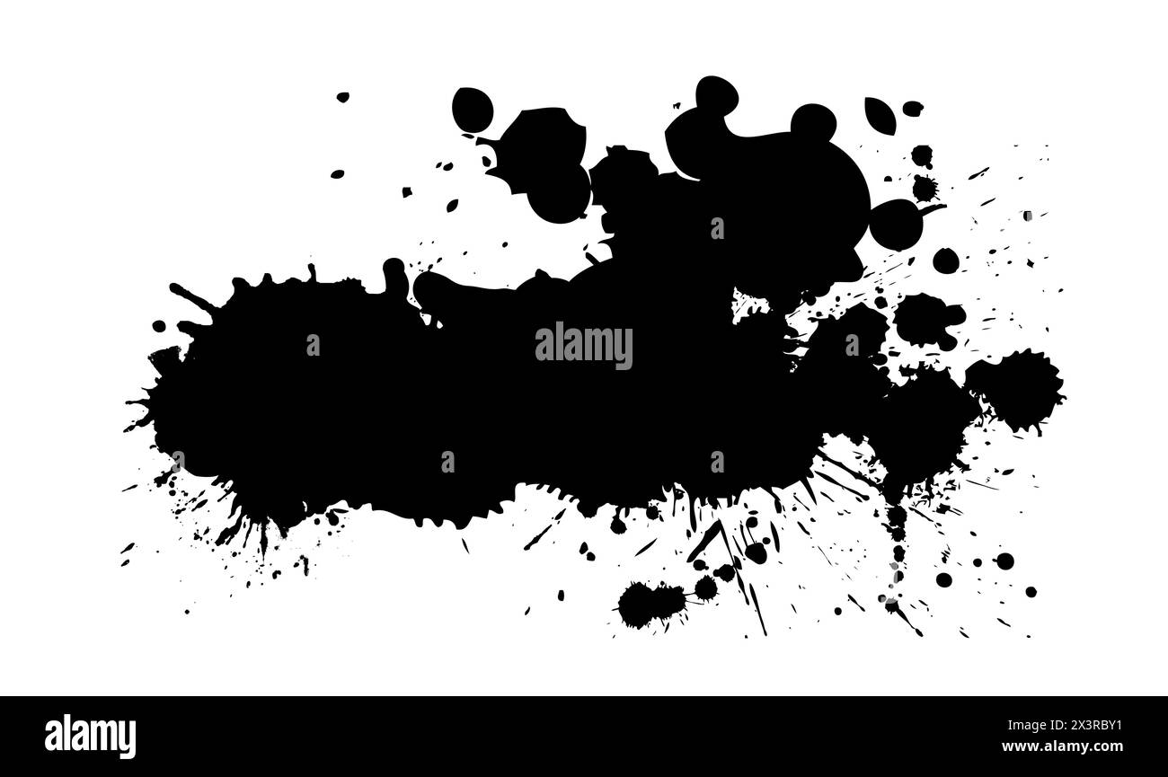 Abstract black blot object. hand drawing. Not AI. Vector illustration ...