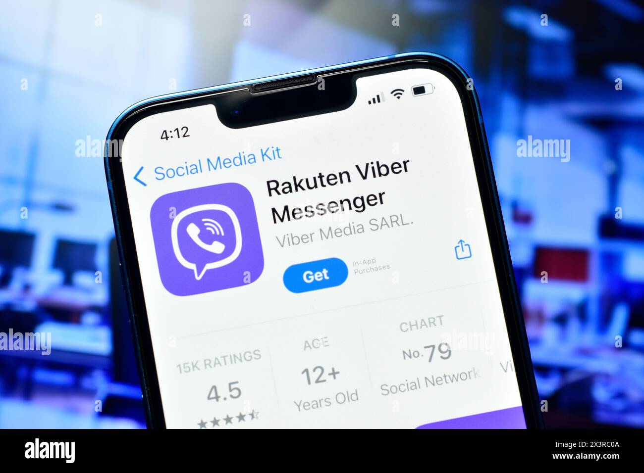 New Delhi, India 28 April 2024 :- Rakuten viber japanese messenger app ...