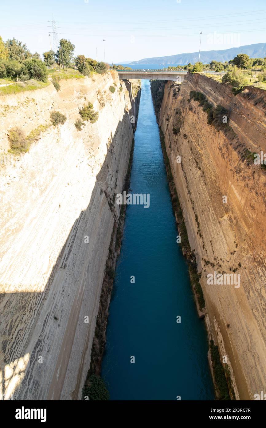 Corinth Canal, Corinth, Peloponnese region, Greece Stock Photo - Alamy