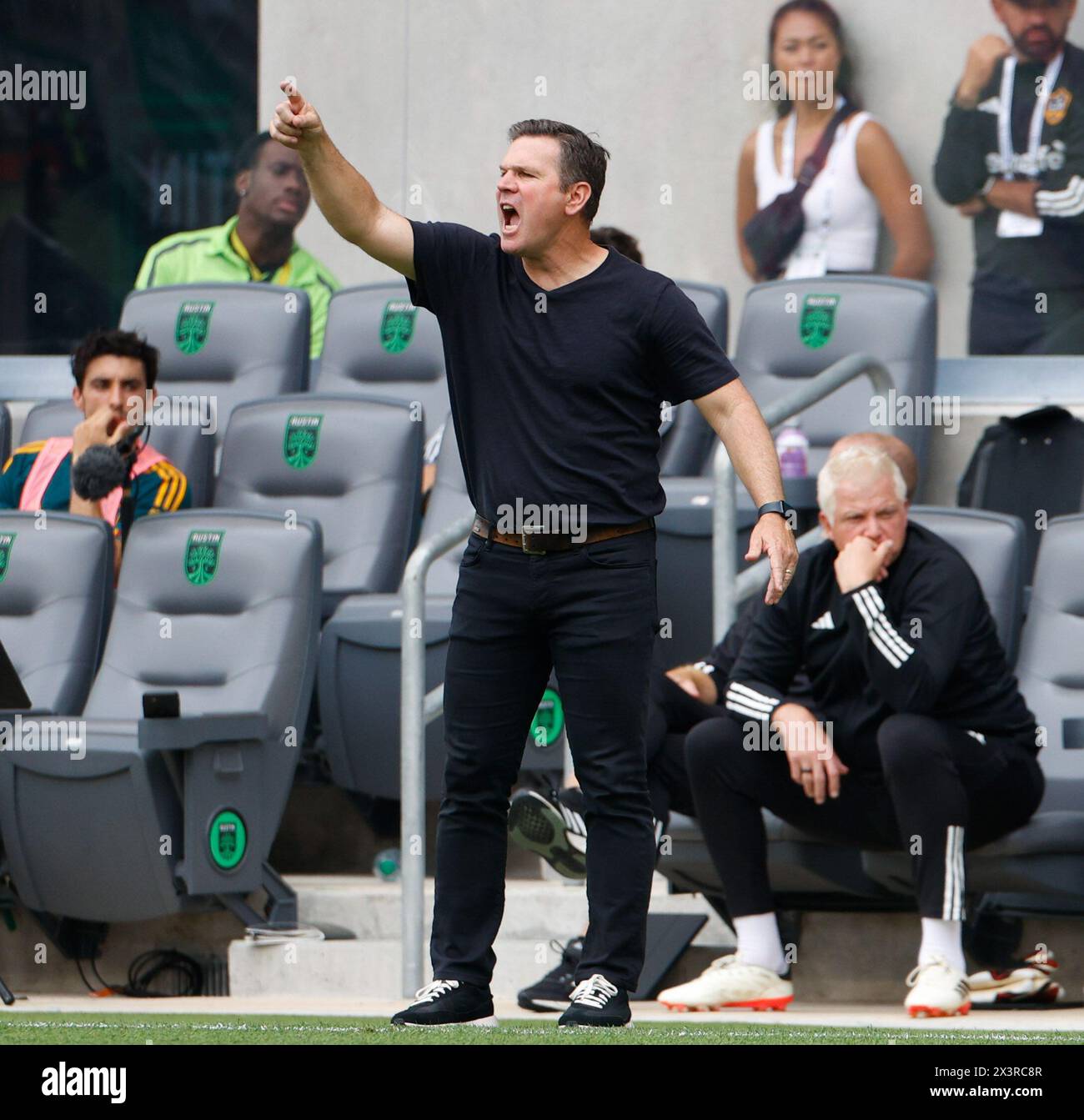 Austin, Texas, USA. 27th Apr, 2024. Los Angeles Galaxy head coach Greg ...