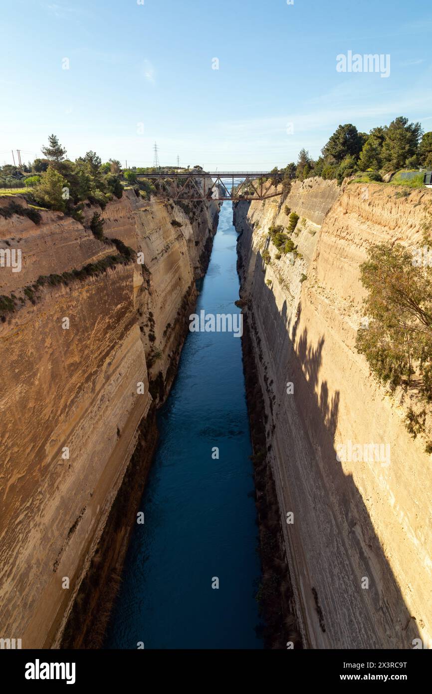 Corinth Canal, Corinth, Peloponnese region, Greece Stock Photo - Alamy