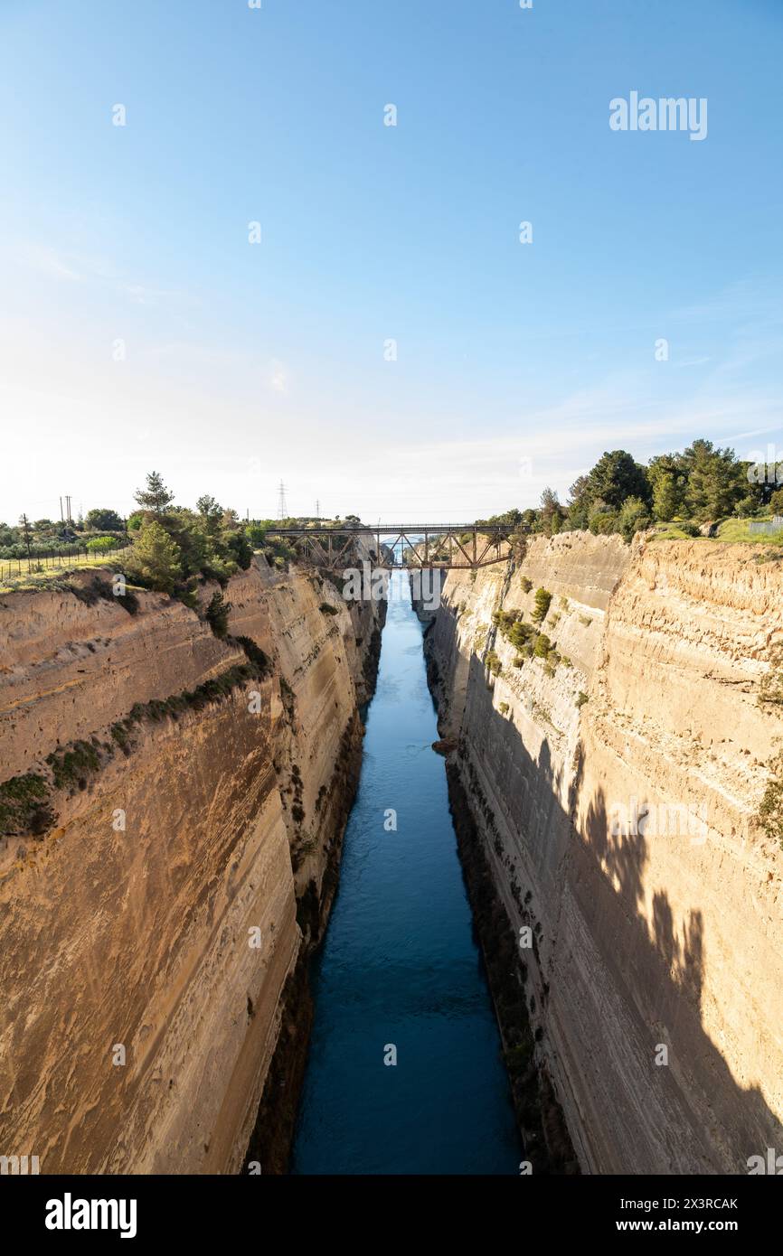 Corinth Canal, Corinth, Peloponnese region, Greece Stock Photo - Alamy