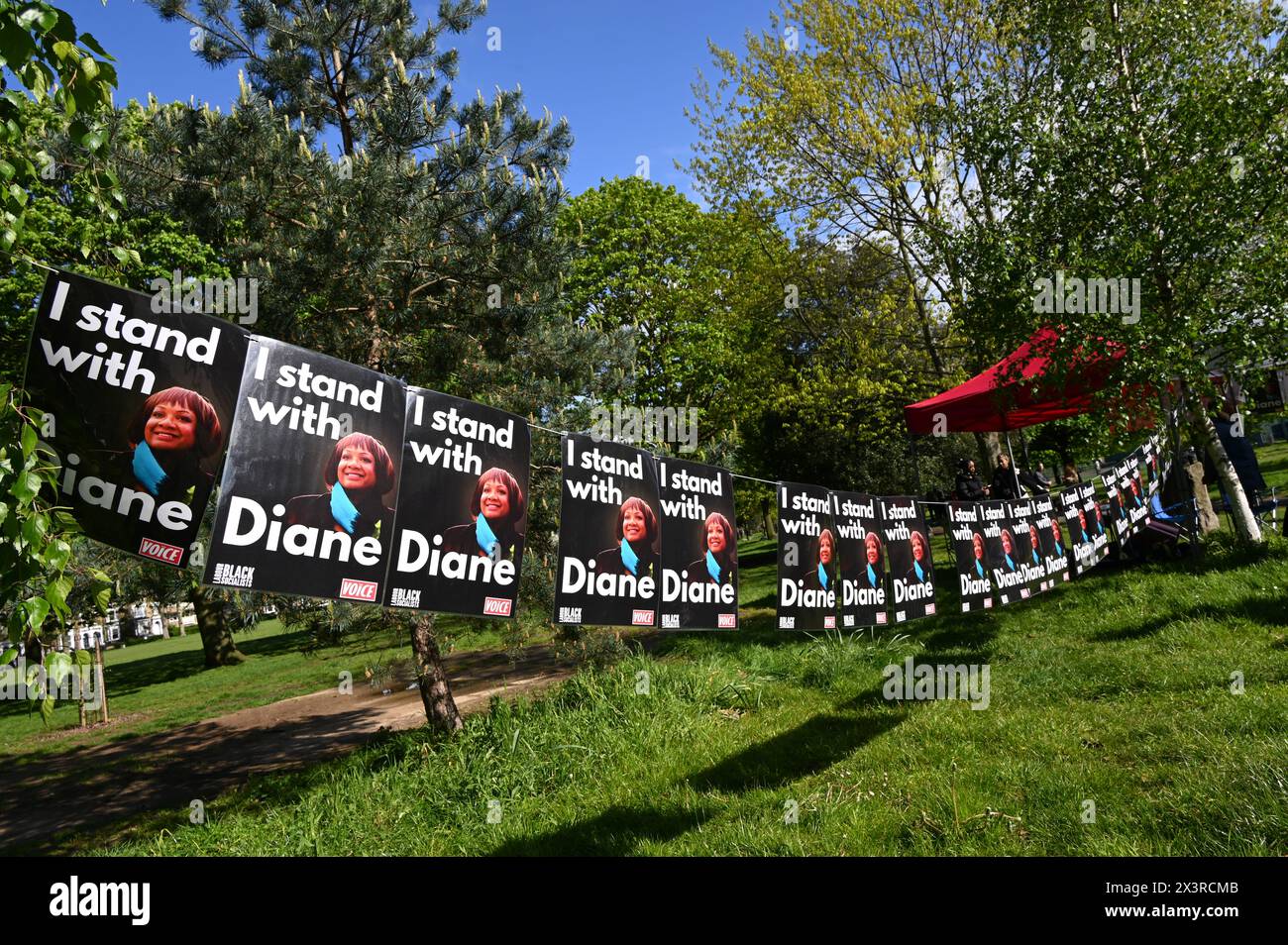 London, UK. 28th Apr, 2024. The community rallies to support Diane ...