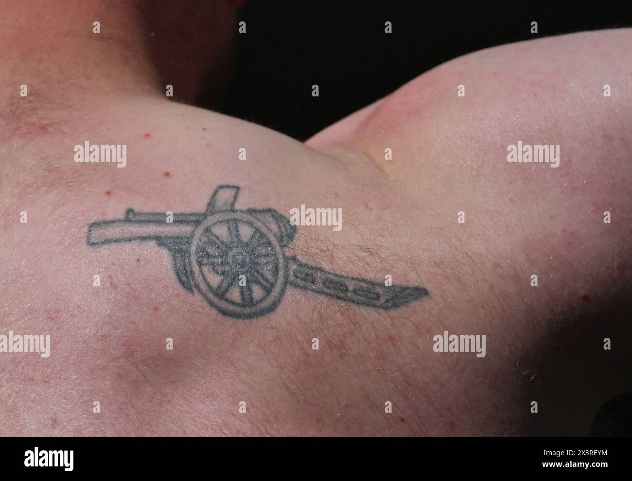 Tottenham fan tattoo hi-res stock photography and images - Alamy