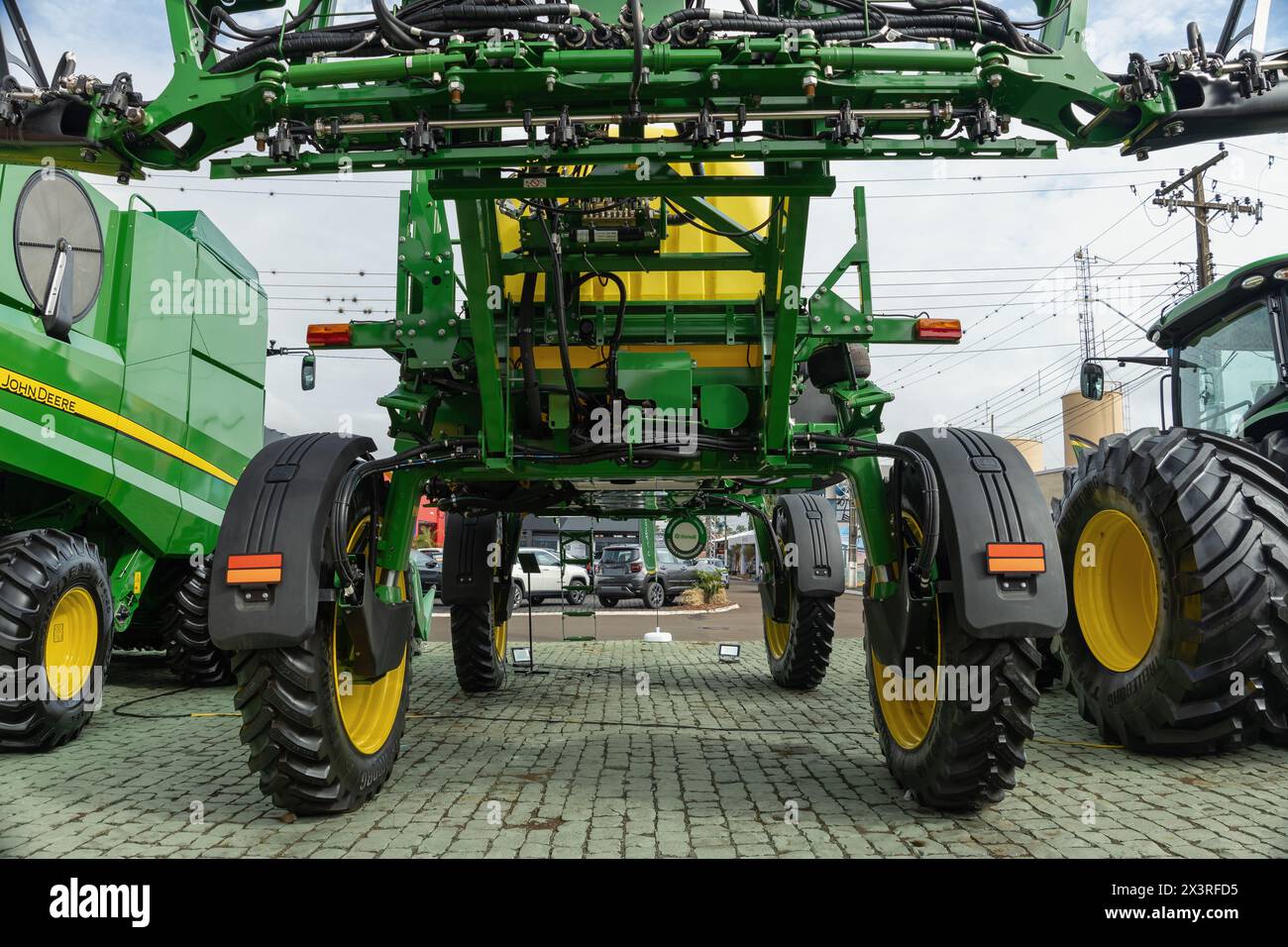 Vehicle John Deere self-propelled sprayer M4030 on display at the ...