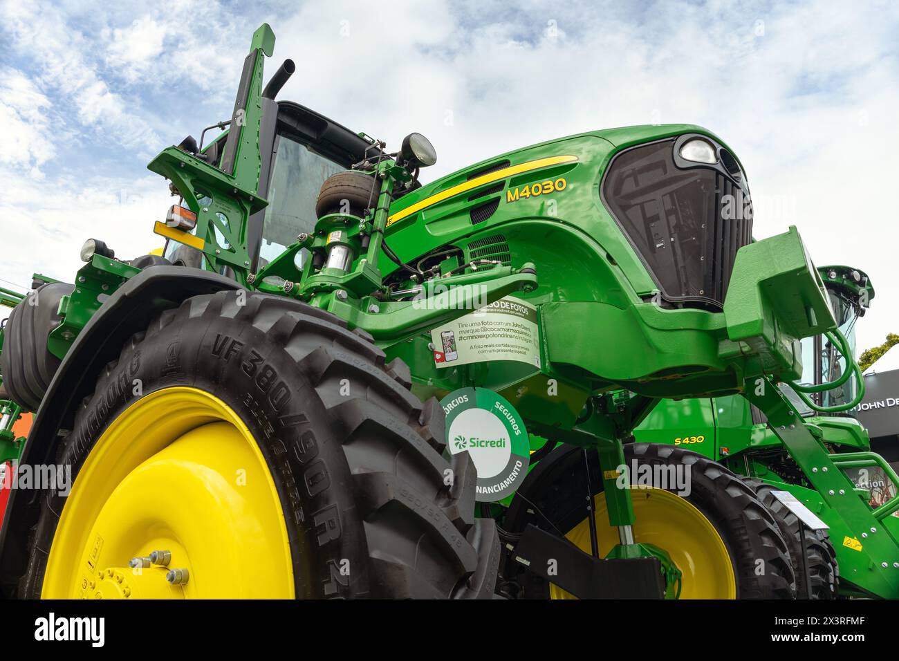 Vehicle John Deere self-propelled sprayer M4030 on display at the ...