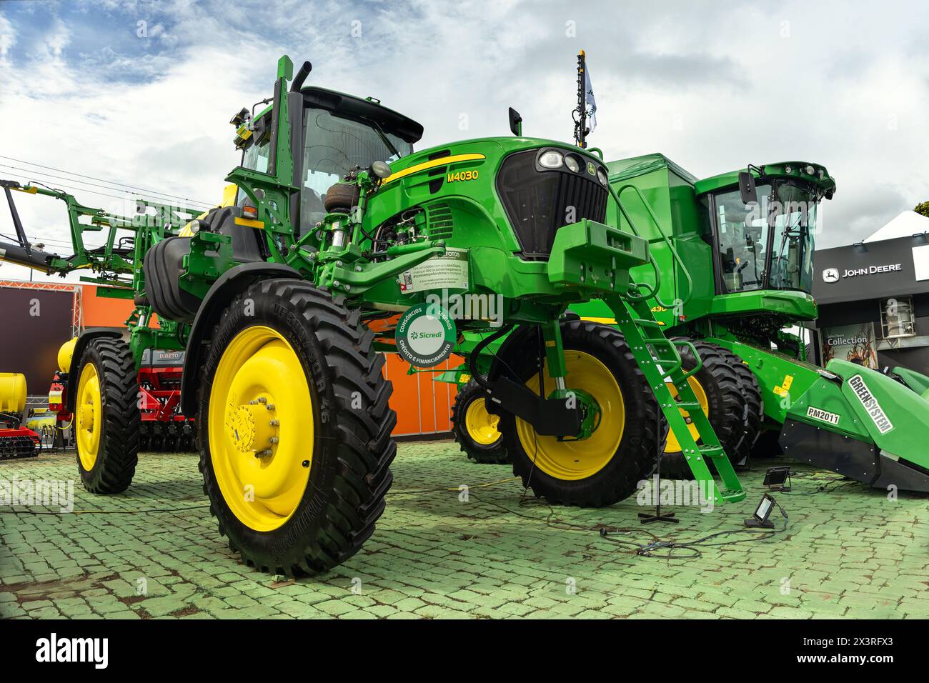 Vehicle John Deere self-propelled sprayer M4030 on display at the ...