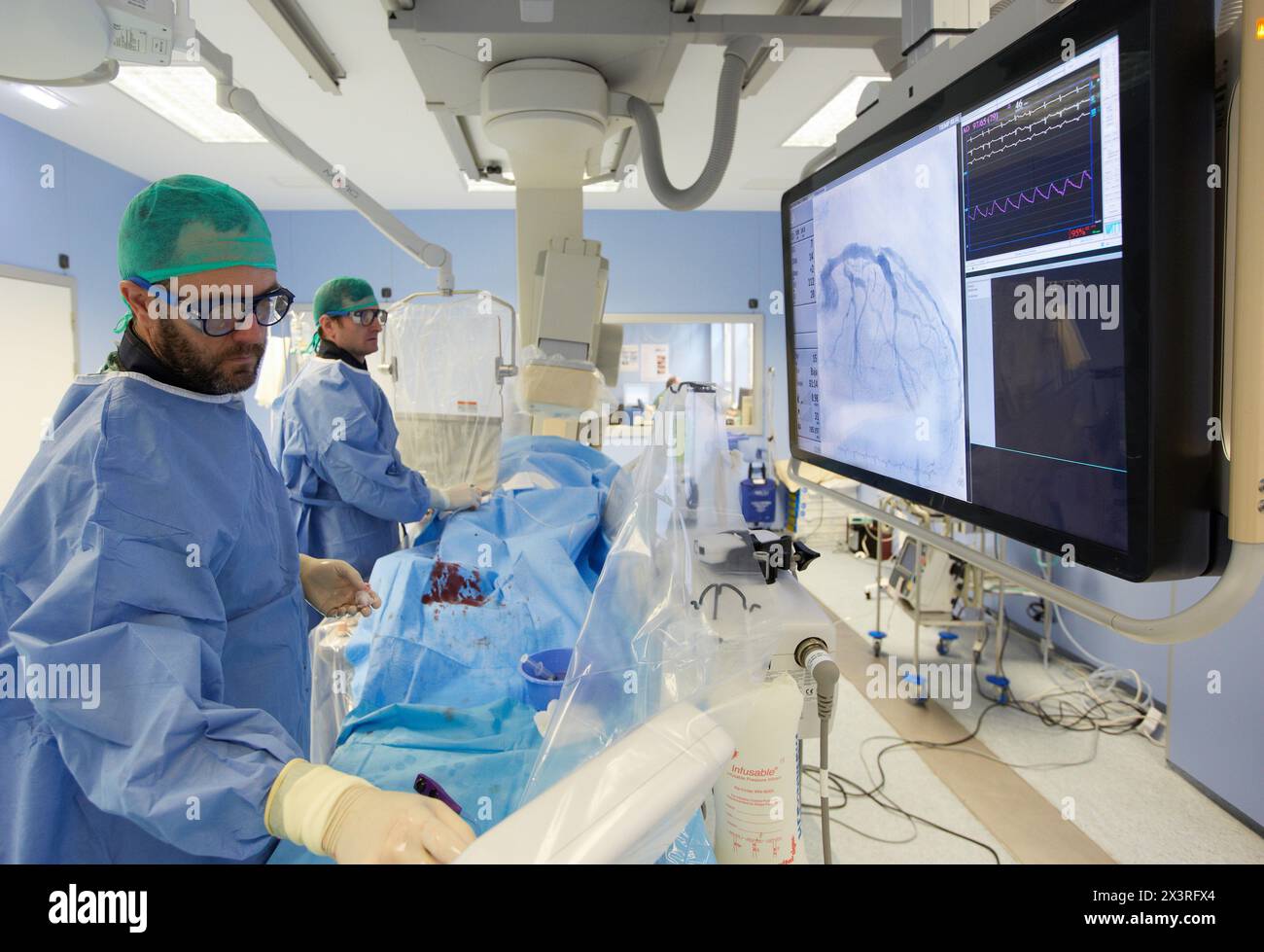 Angioplasty, Stenting in coronary arteries, Hemodynamic, Operating room ...