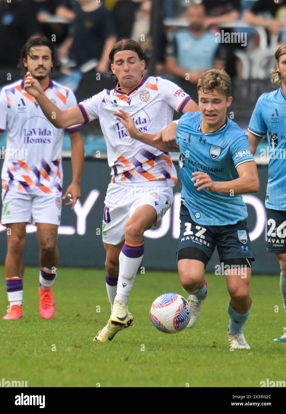 Sydney, Australia. 28th Apr, 2024. Giordano Colli (L) of the Perth ...