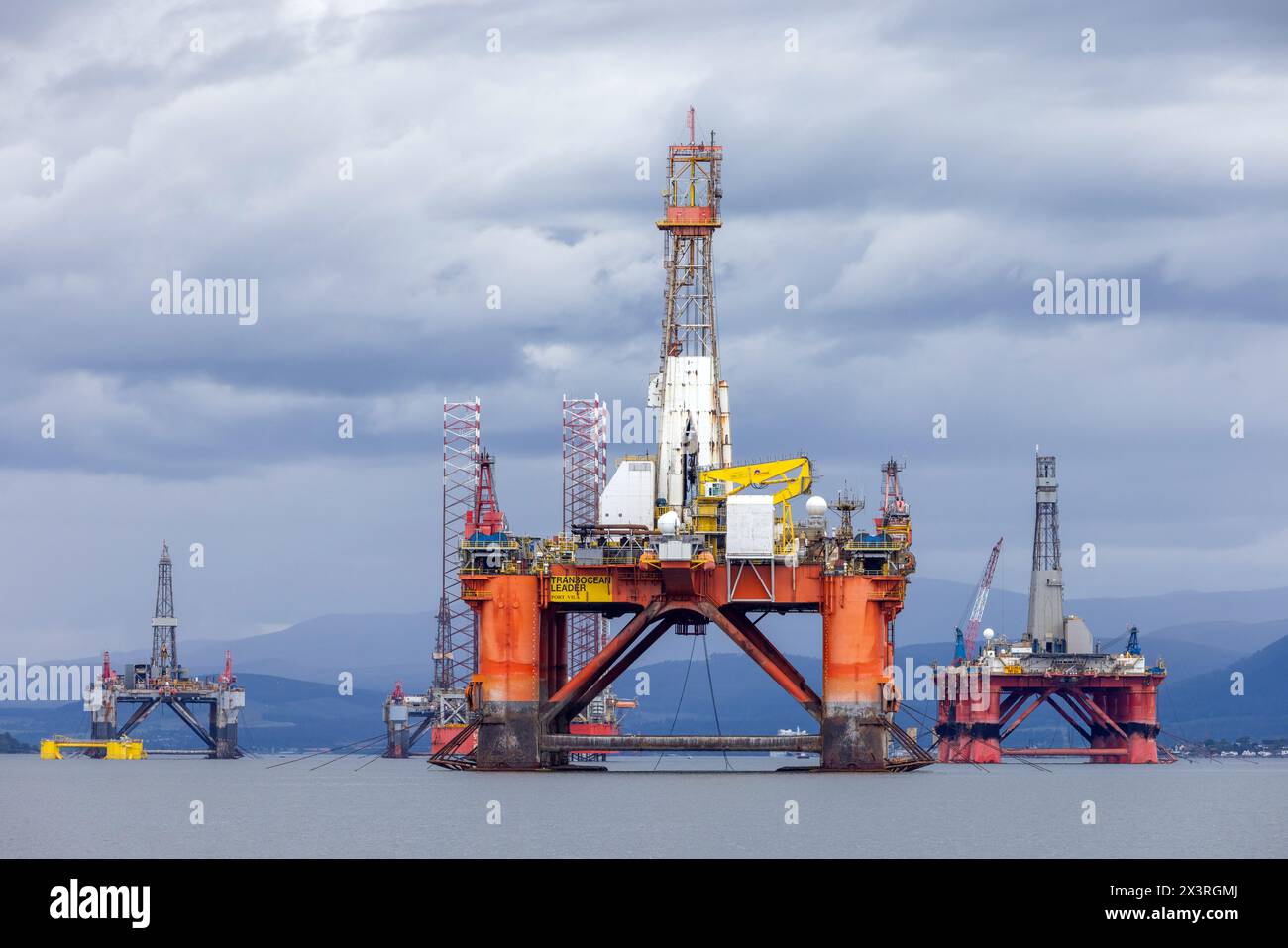Drilling rigs moored in the Cromarty Firth, Scotland Stock Photo - Alamy
