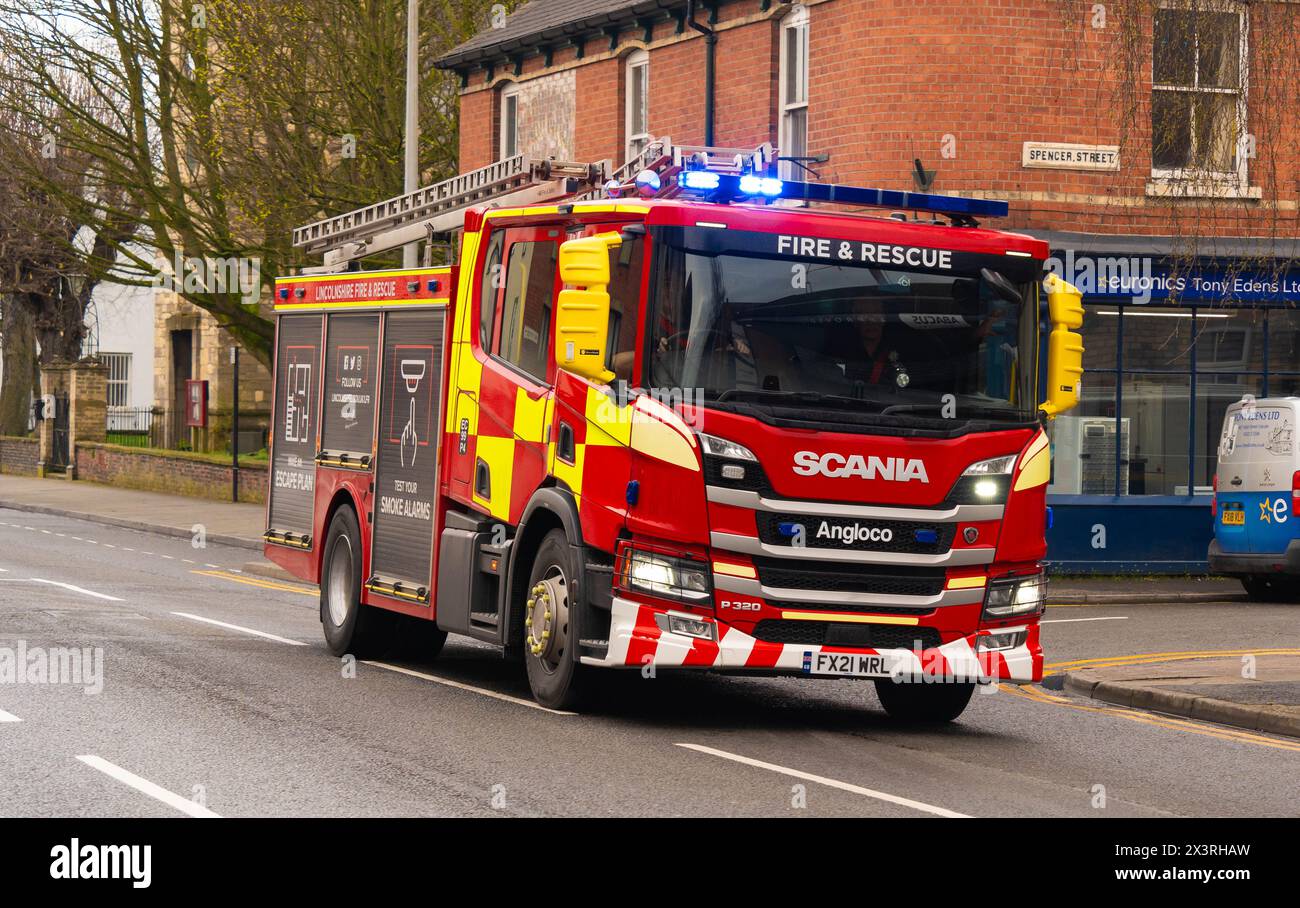 Lincolnshire Fire engine, Fire/Rescue, Scania, Fire Truck, Angloco ...