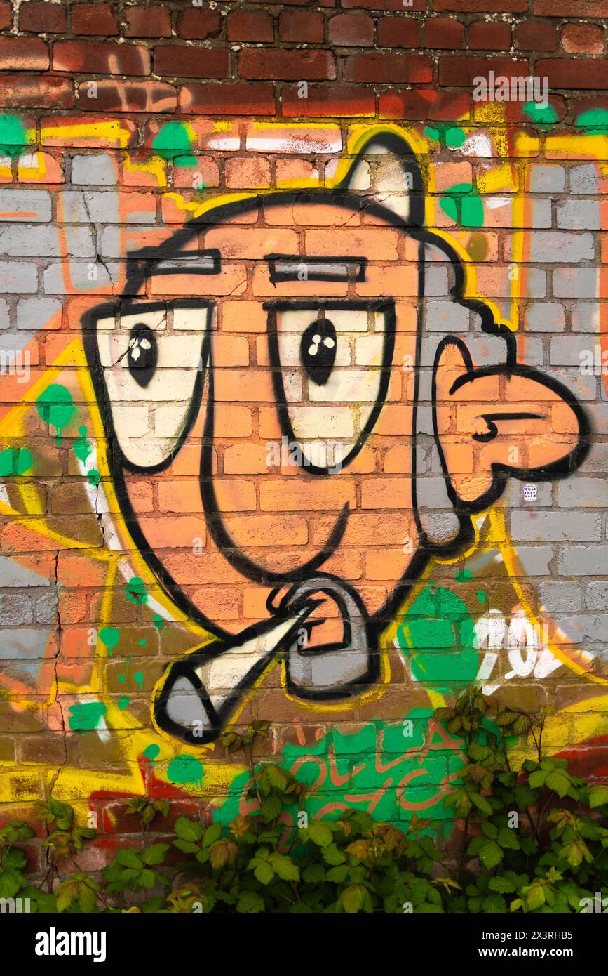 Graffiti, wall, Banksy, spray-paint, public space, colourful, satirical ...