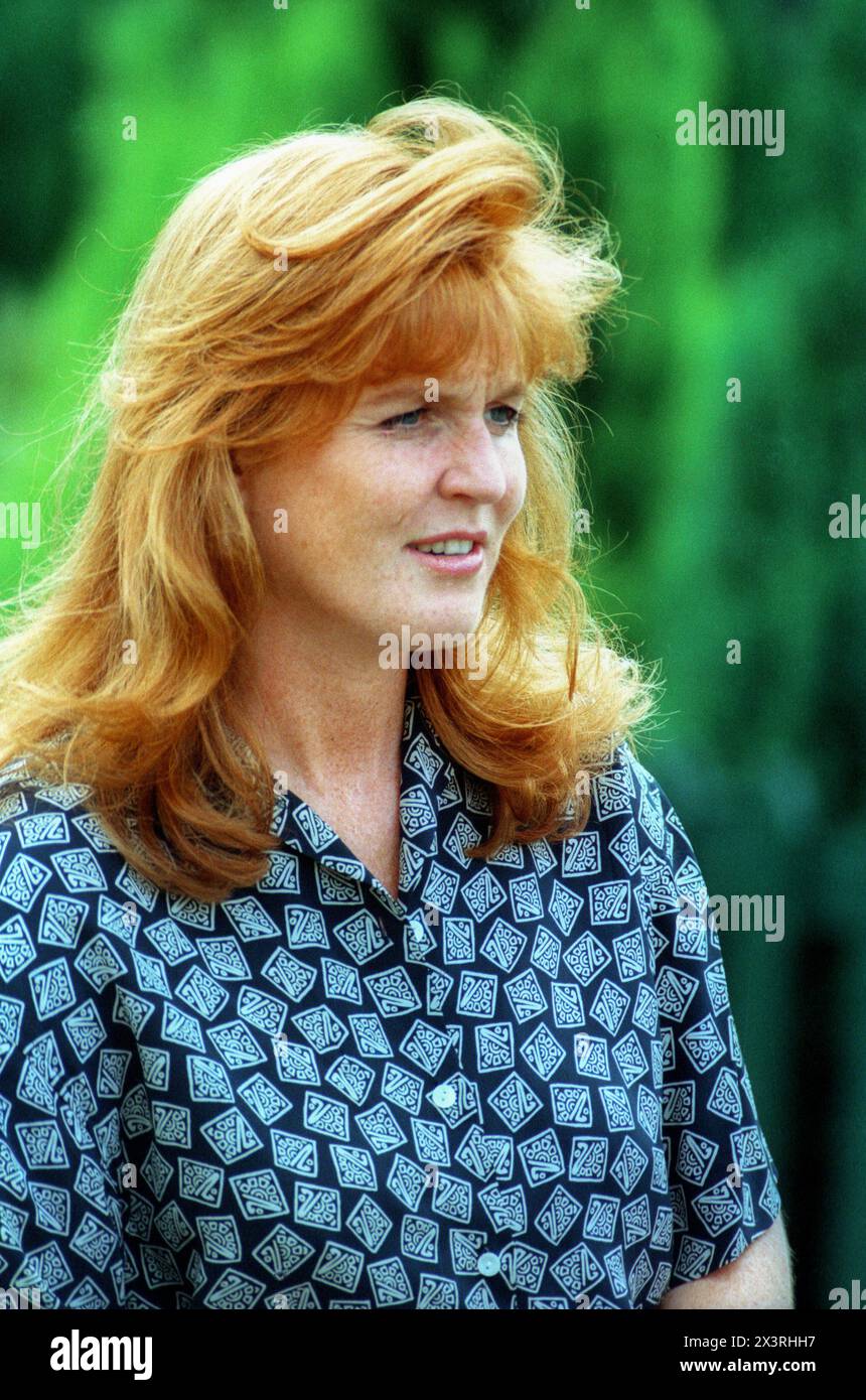 Sarah Ferguson the Duchess of York at Wentworth Golf club where her ...