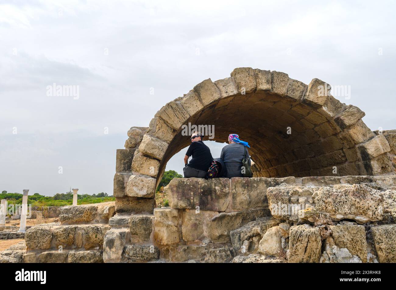 Salamis, Cyprus - April 16, 2024 - Ancient Greek ruins and columns in ...